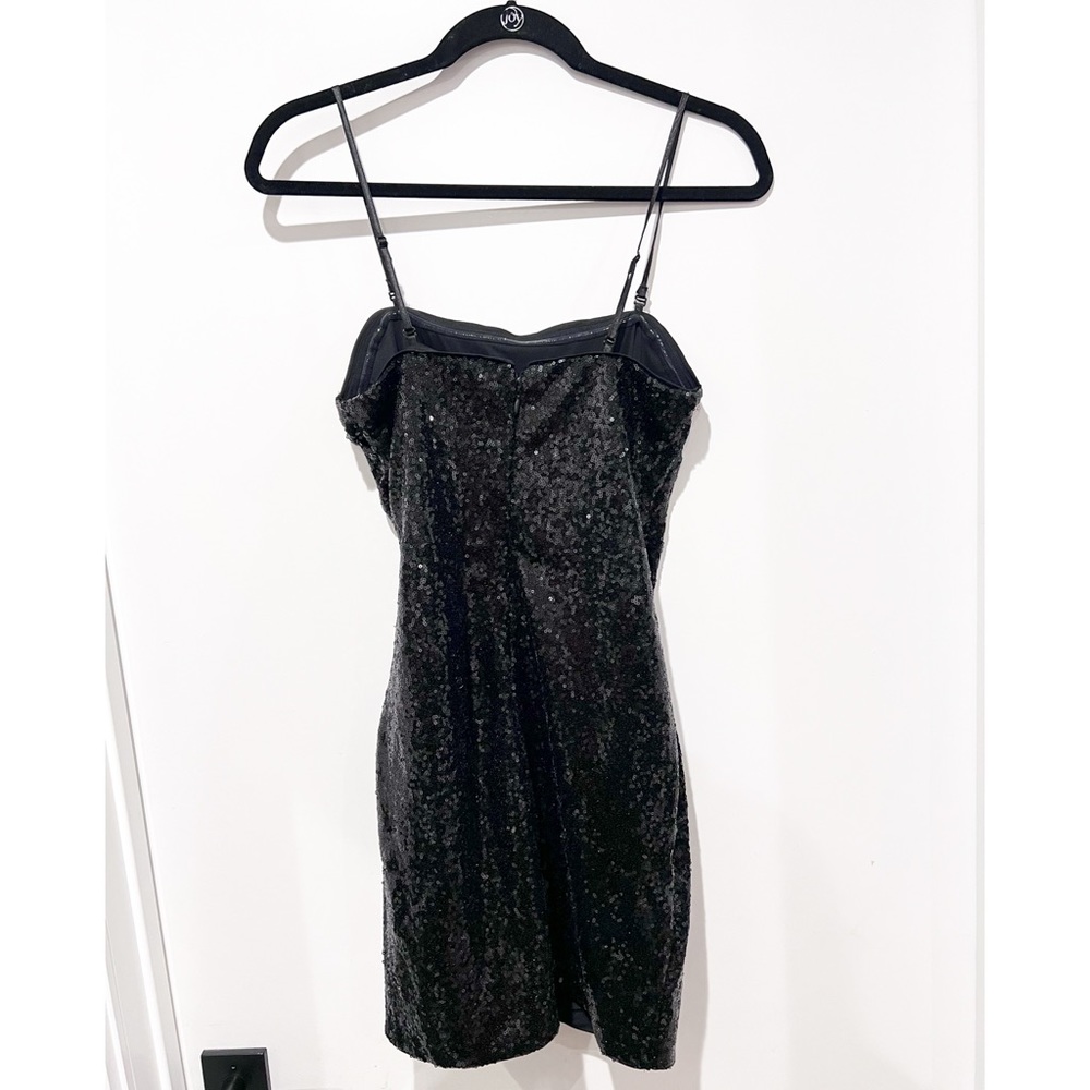 Dynamite Michelle Sequin Dress - Black - Gem